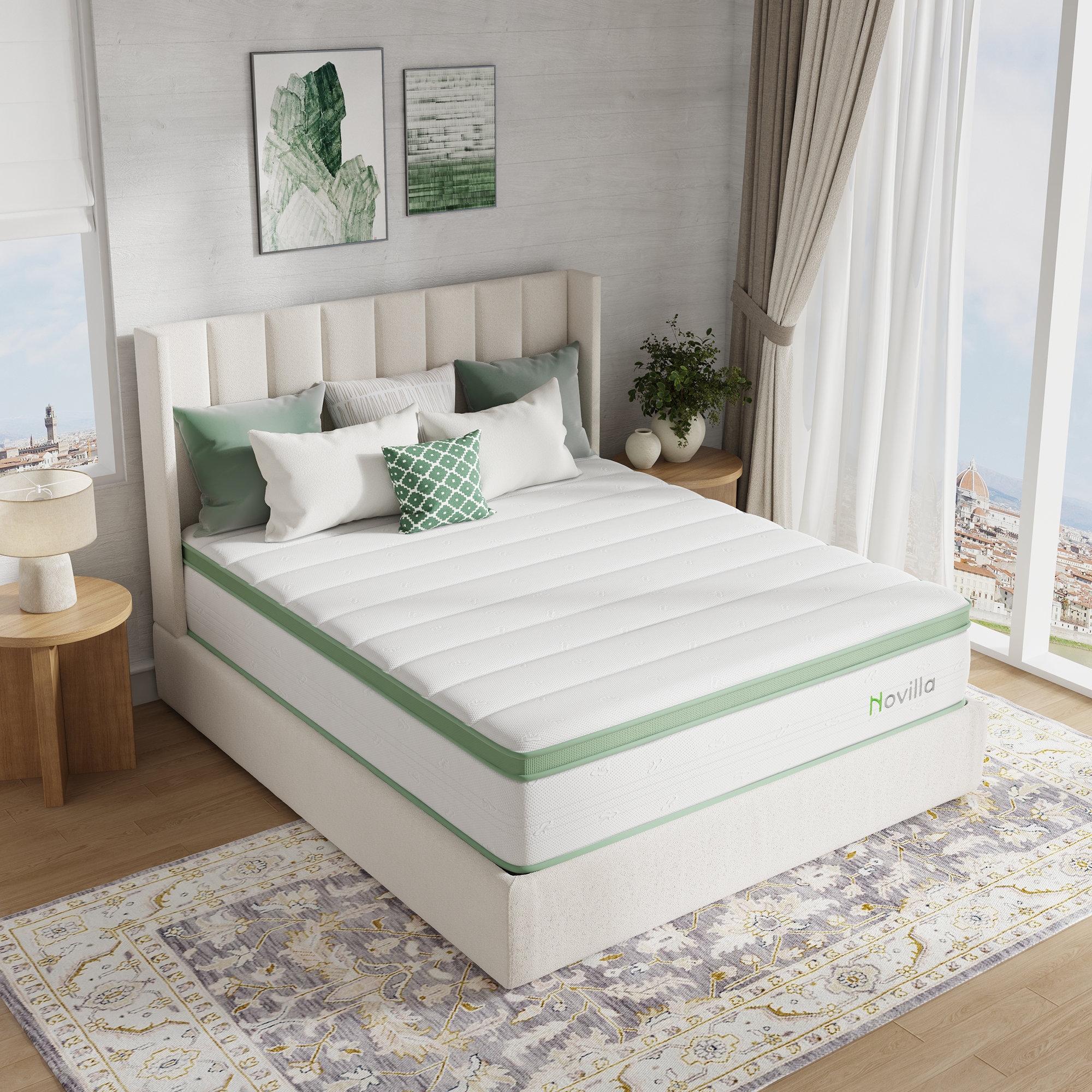 Novilla 6''/8''/10"/12"/14 Medium Cooling Gel Memory Foam Hybrid Mattress – 10-Year Warranty ...